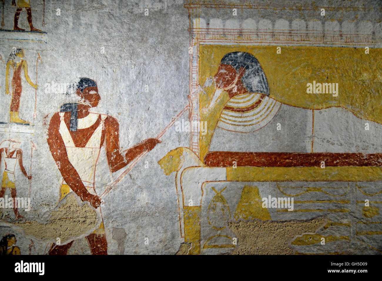 geography / travel, Sudan, mural painting of king Tantamani (664 655 BC ...