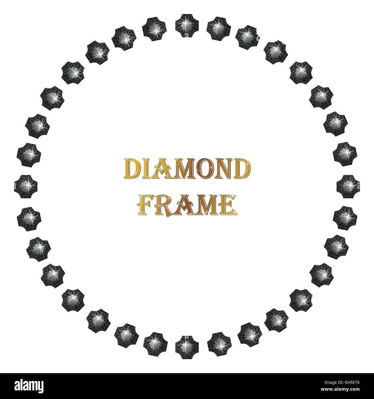 Diamond round frame Stock Vector Image & Art - Alamy