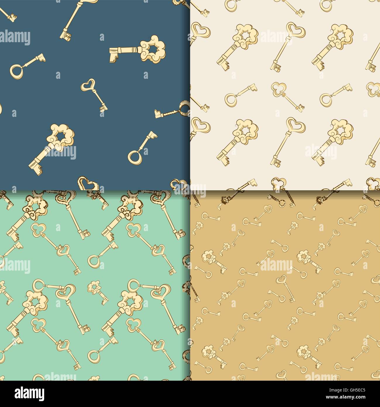 Seamless keys pattern set Stock Vector Image & Art - Alamy