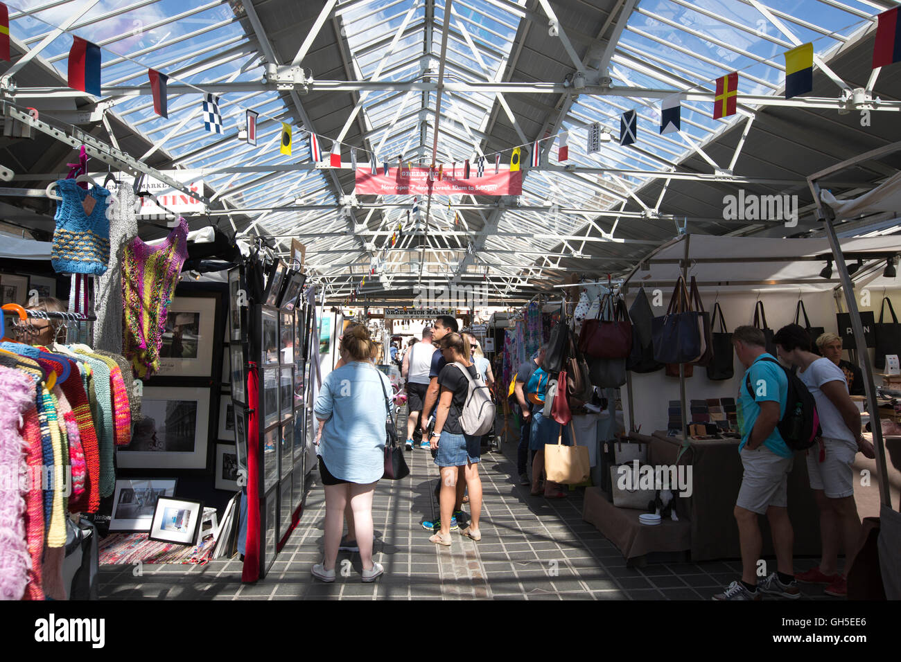 Greenwich Market, colourful local market in south-east London ...