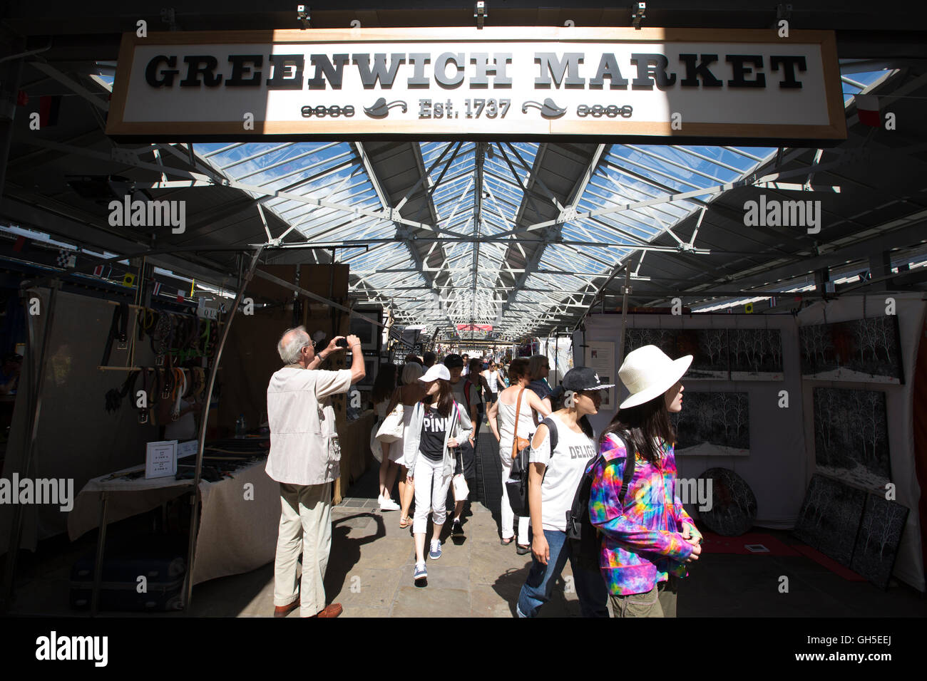 Greenwich Market, colourful local market in south-east London ...