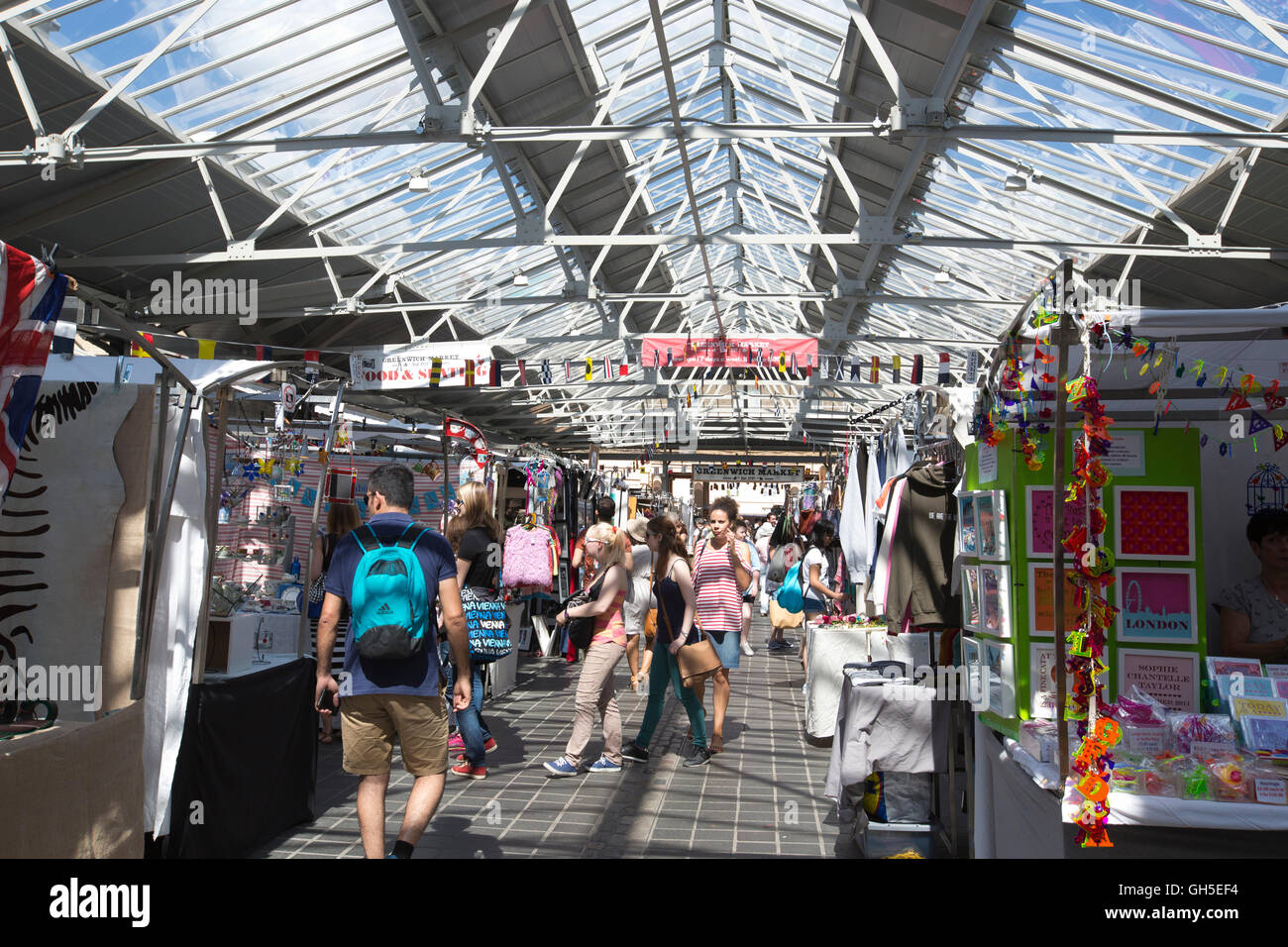 Greenwich Market, colourful local market in south-east London ...