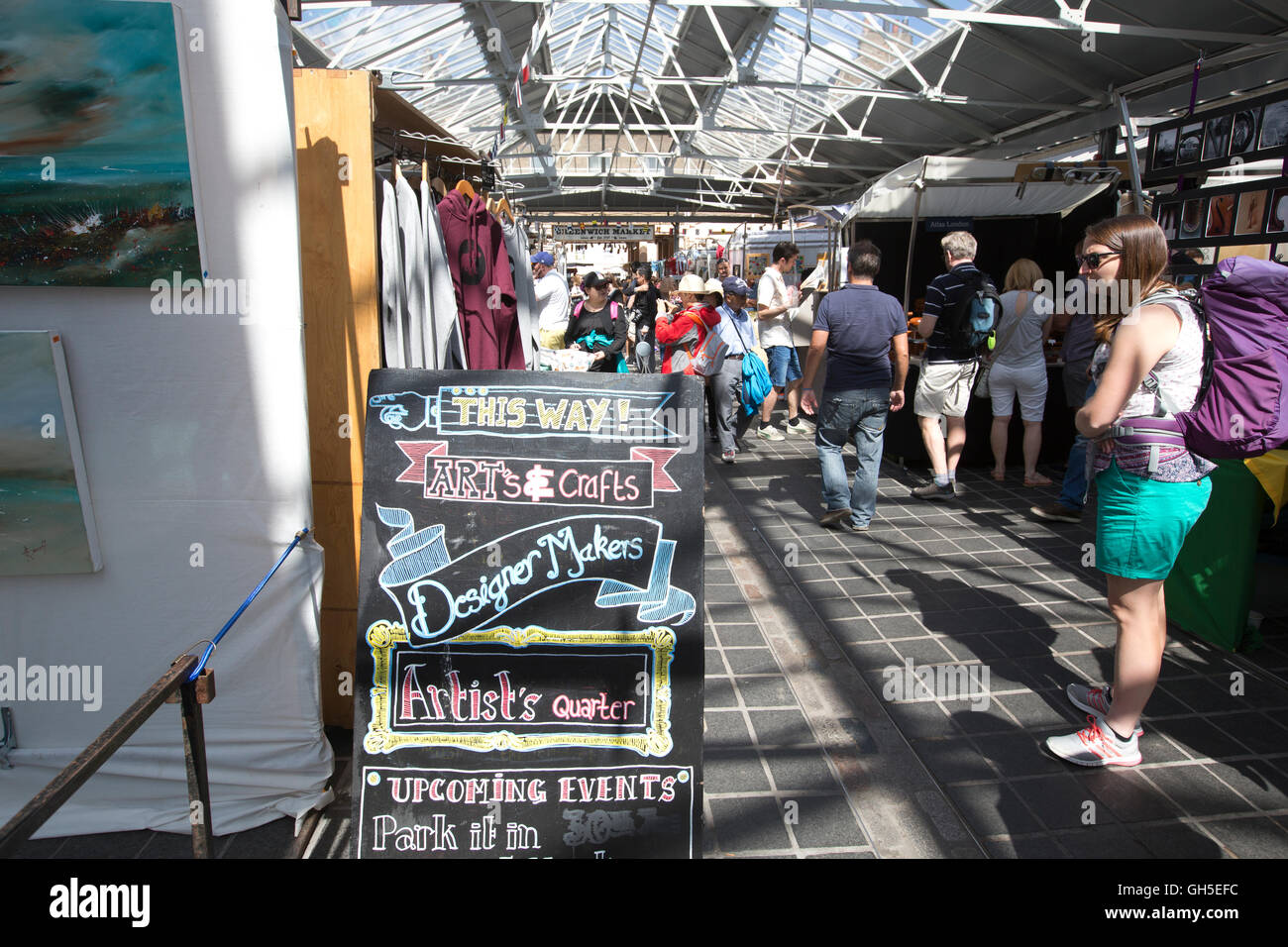 Greenwich Market, colourful local market in south-east London ...