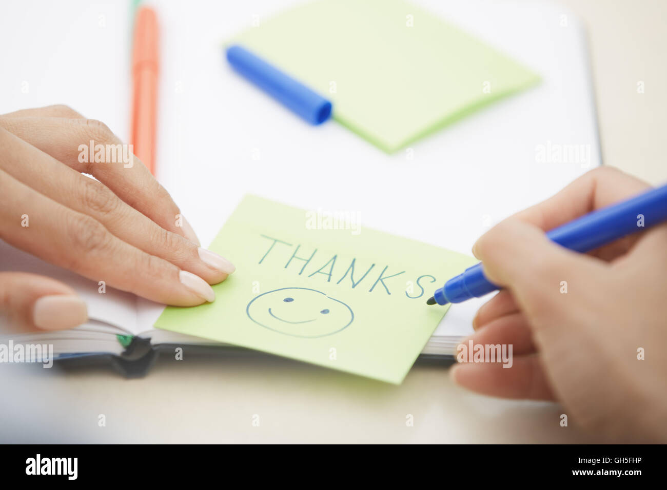 Woman gratitude writing hi-res stock photography and images - Alamy