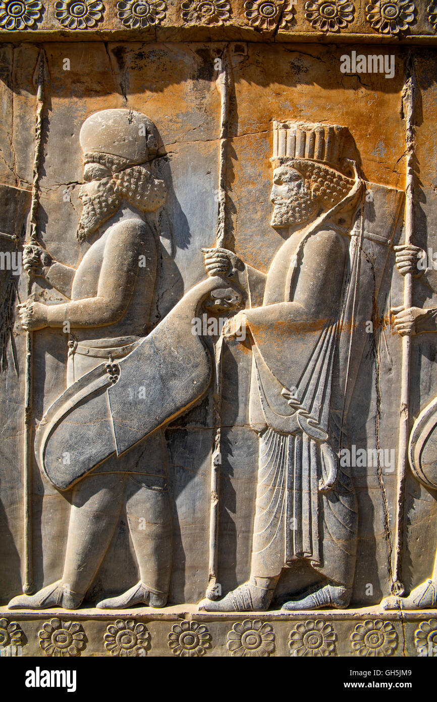 Persepolis relief soldiers hi-res stock photography and images - Alamy