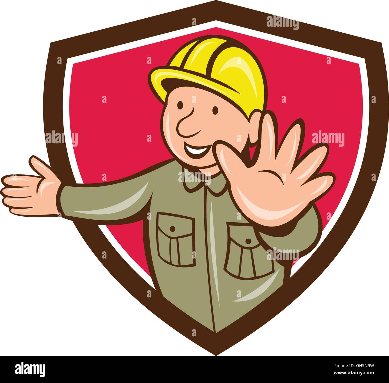 Hand stop cartoon hi-res stock photography and images - Alamy