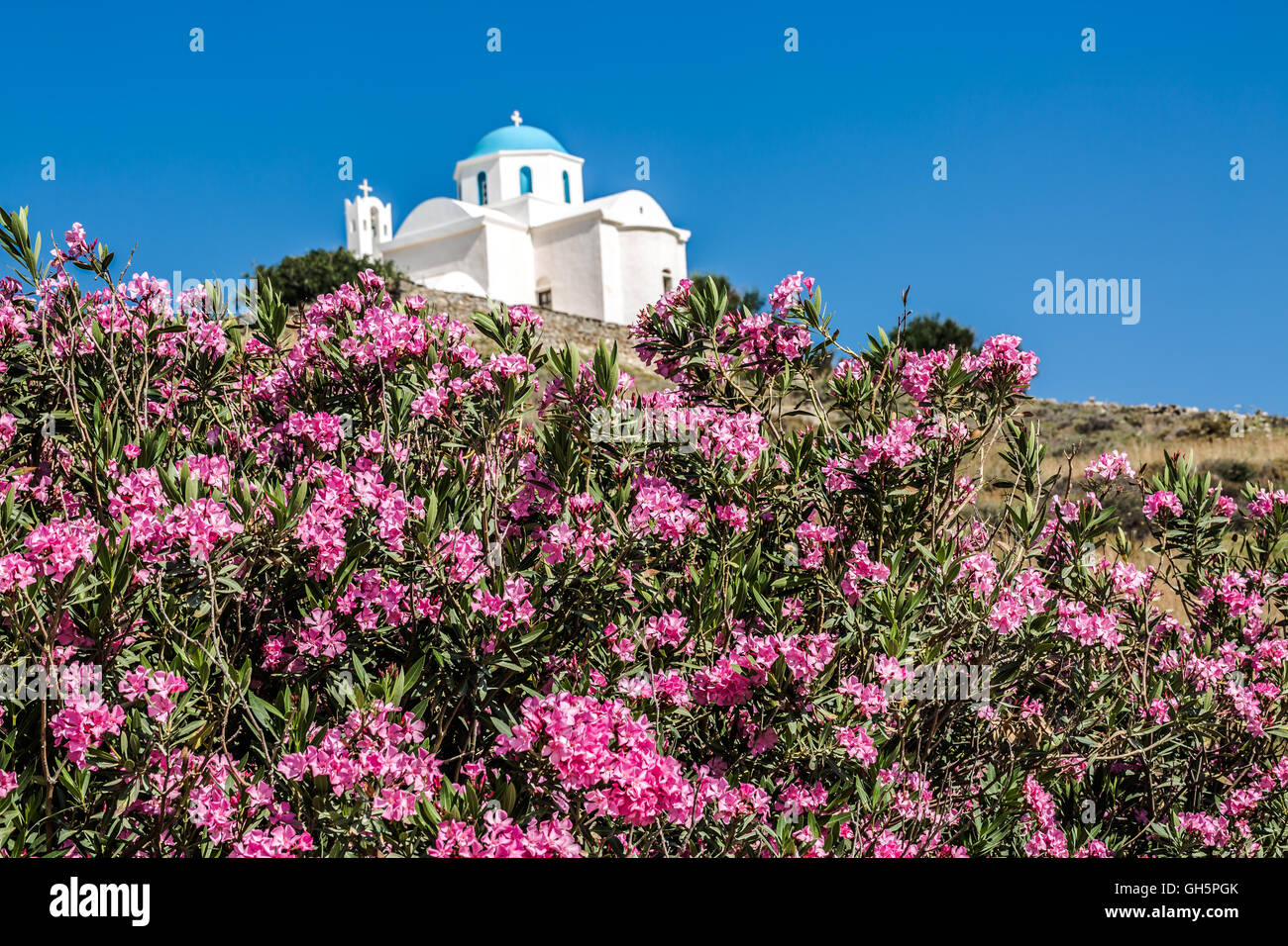 Typical greek church in the island of Paros, Greece Stock Photo - Alamy