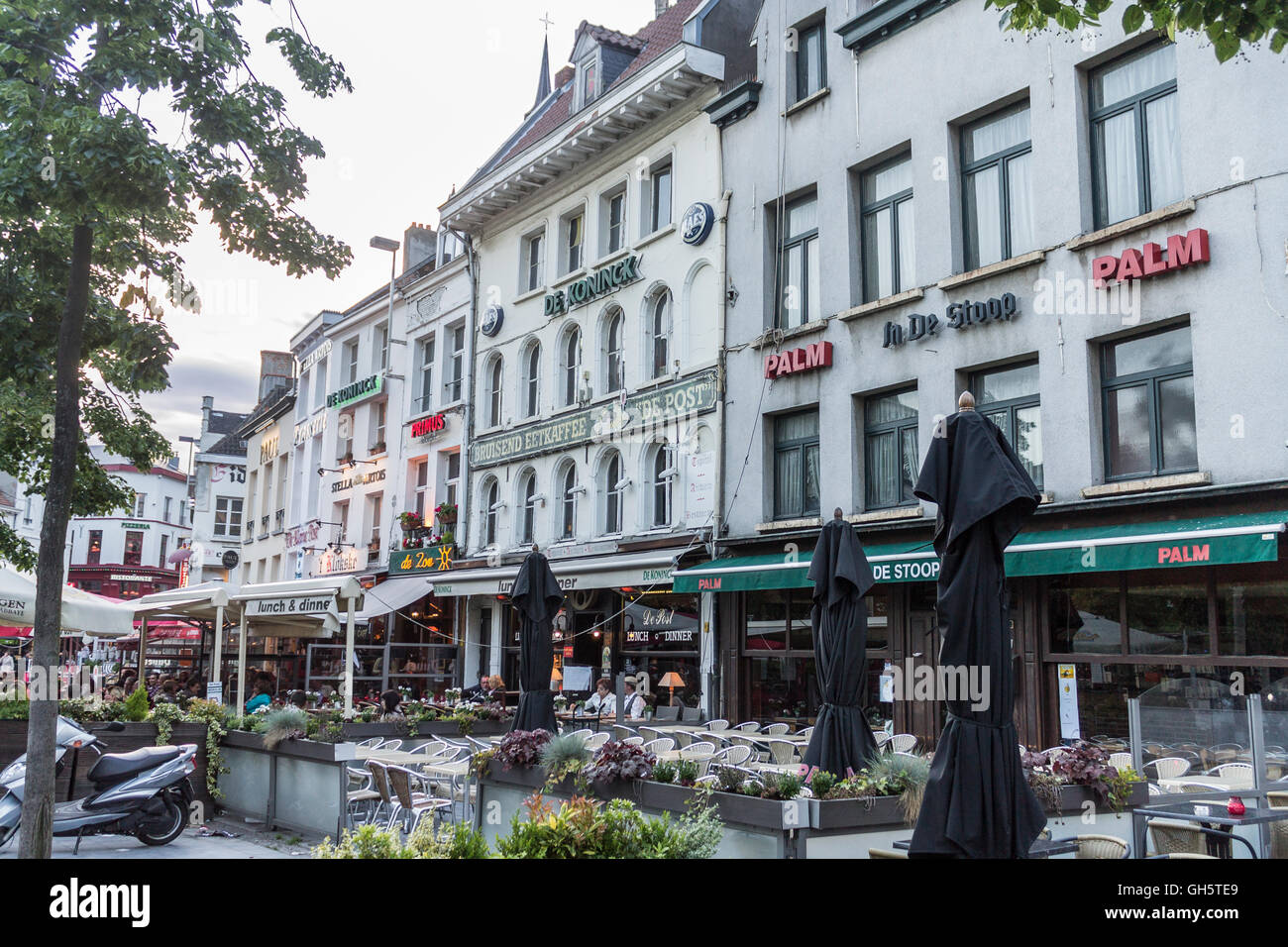 Historical Buildings Facade Antwerp Belgium Stock Photo - Alamy