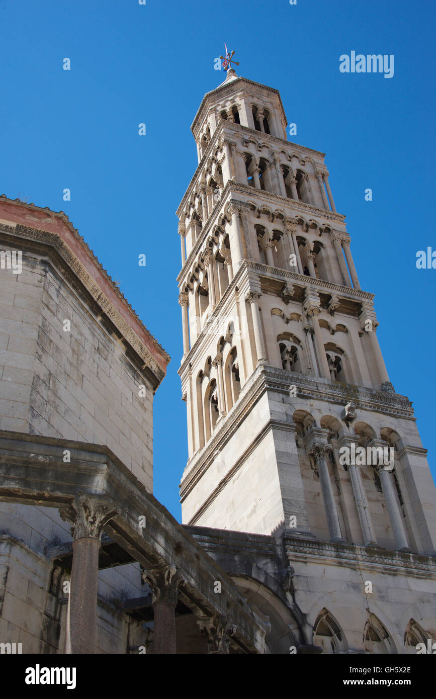 Peristyle tower, Split, Croatia Stock Photo - Alamy