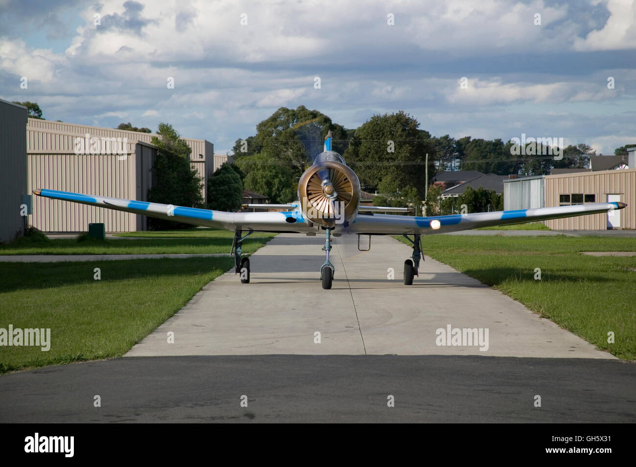 Nanchang CJ6A aircraft with distinctive colors and emblems Stock Photo ...
