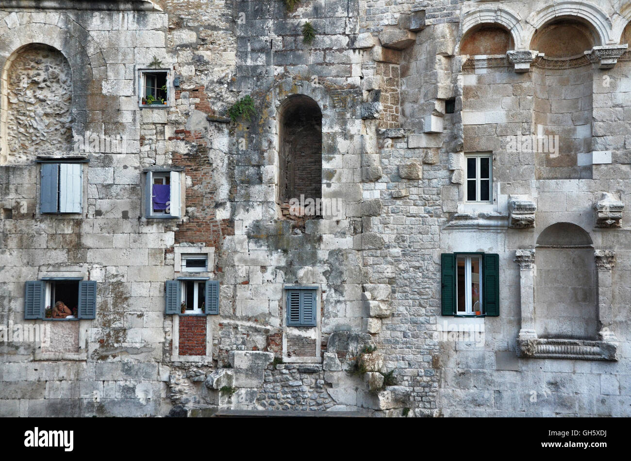 Walls of the old city of Split, Croatia Stock Photo - Alamy