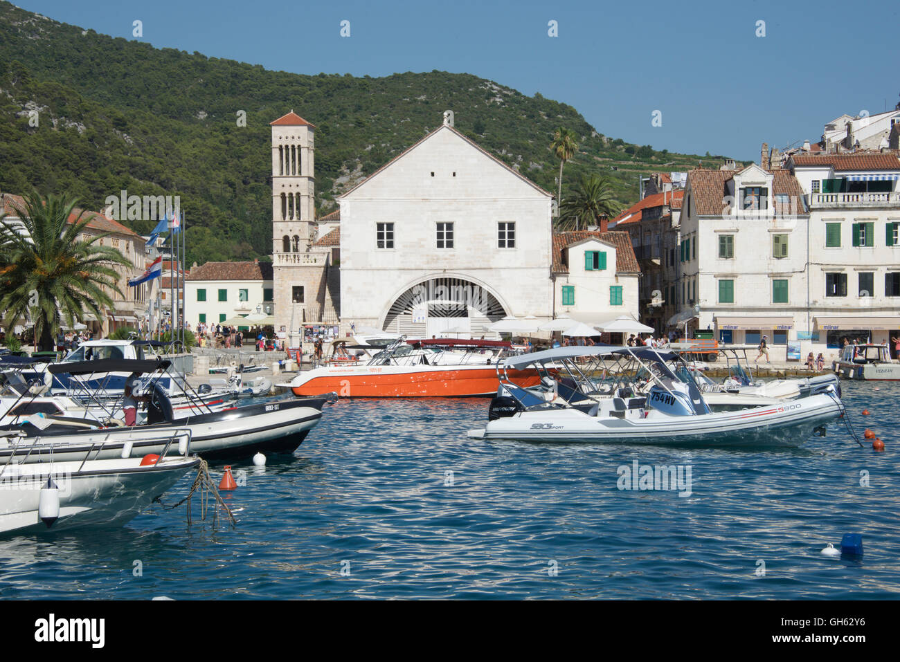 Scene from the island of Hvar, near Split, CRoatia Stock Photo - Alamy