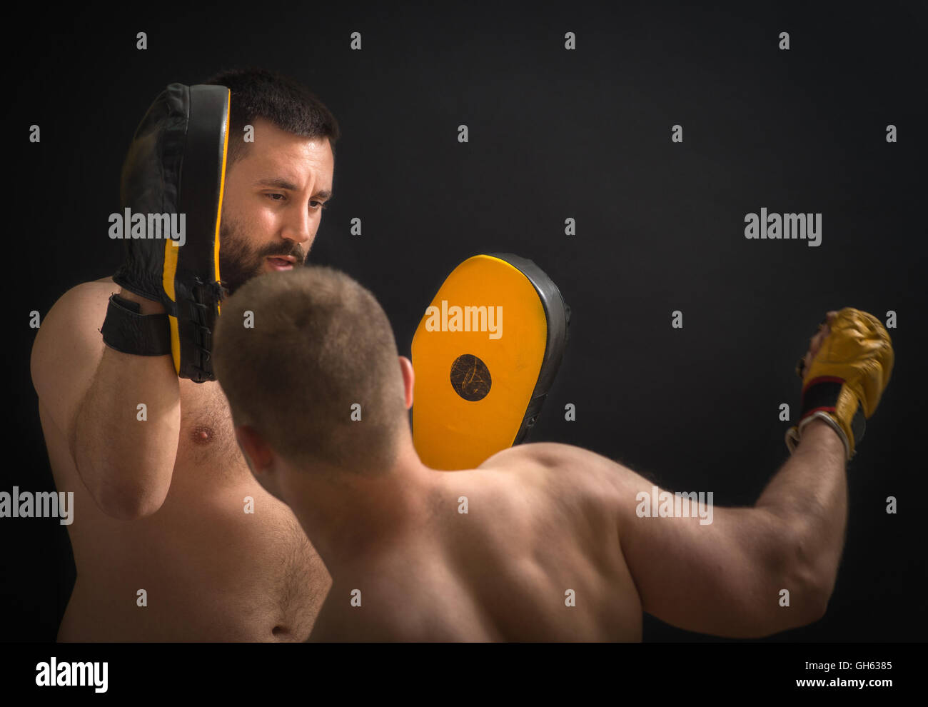 Fighter training his MMA skills Stock Photo - Alamy