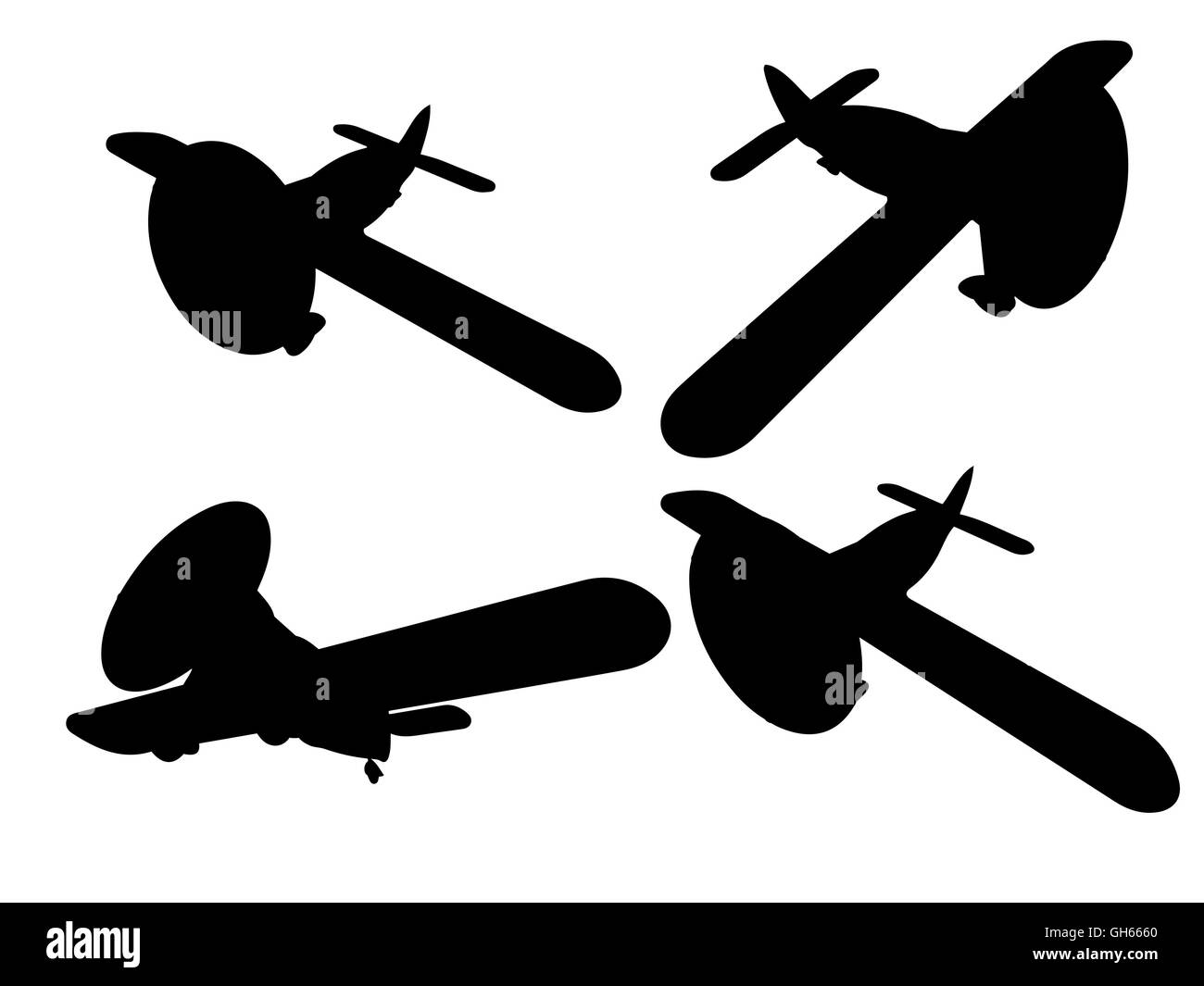 Vector isolated propeller plane set Stock Vector Image & Art - Alamy