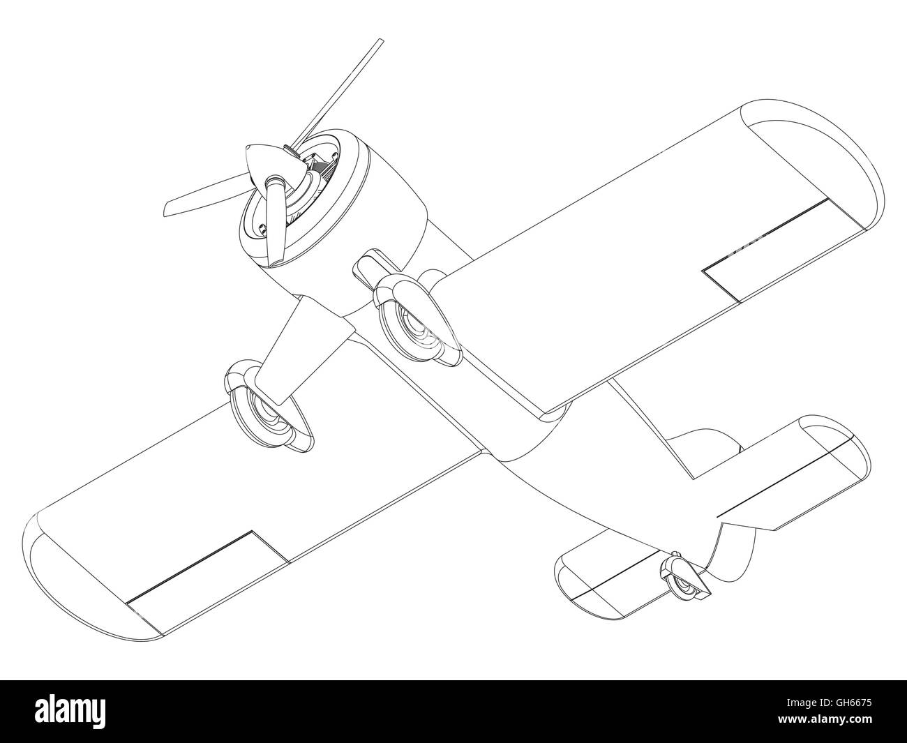 Fighter plane drawing hi-res stock photography and images - Alamy