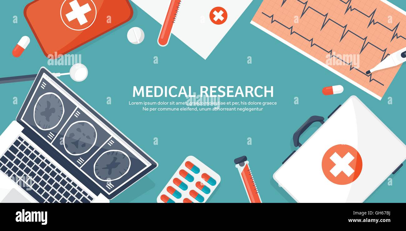Medical flat background. Health care,first aid,research, cardiology ...