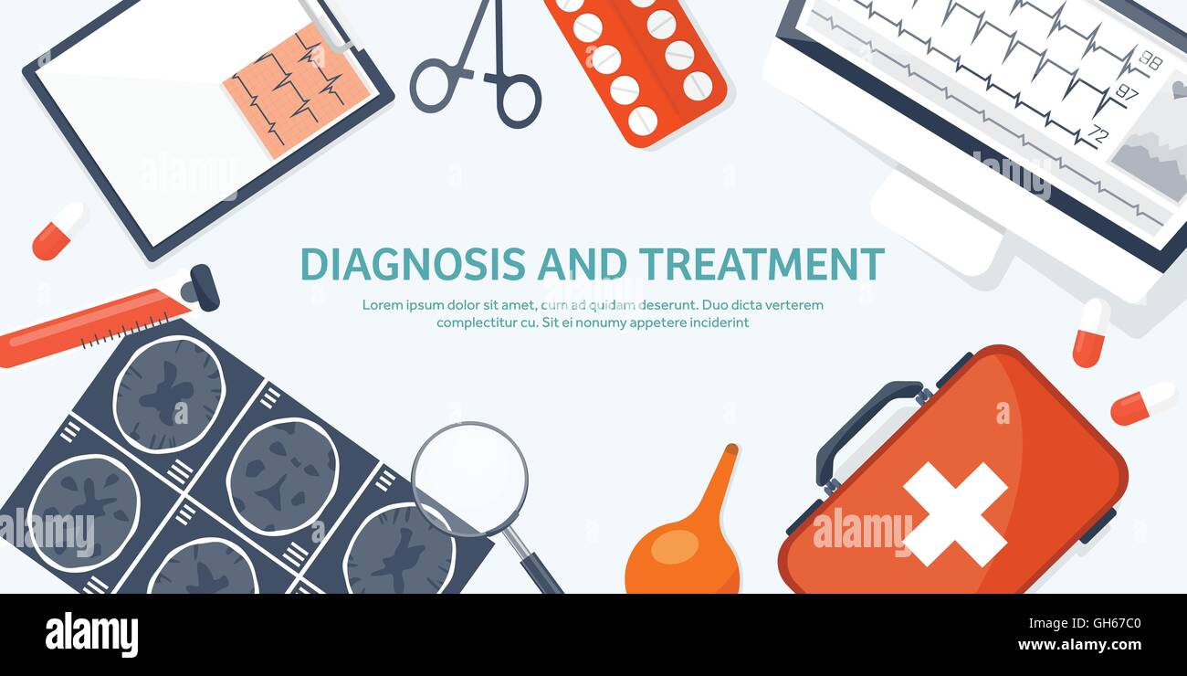 Medical flat background. Health care,first aid,research, cardiology ...