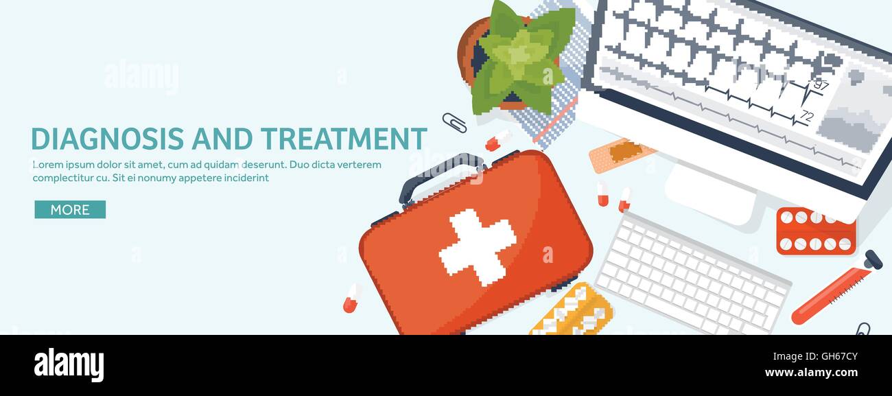 Medical flat background. Health care,first aid,research, cardiology ...