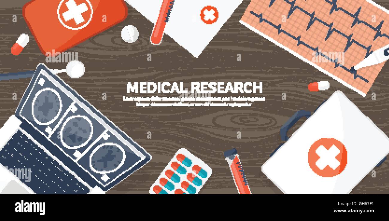 Medical flat background. Health care,first aid,research, cardiology ...