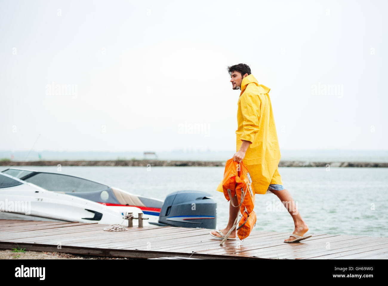 Side view young handsome man hi-res stock photography and images - Alamy