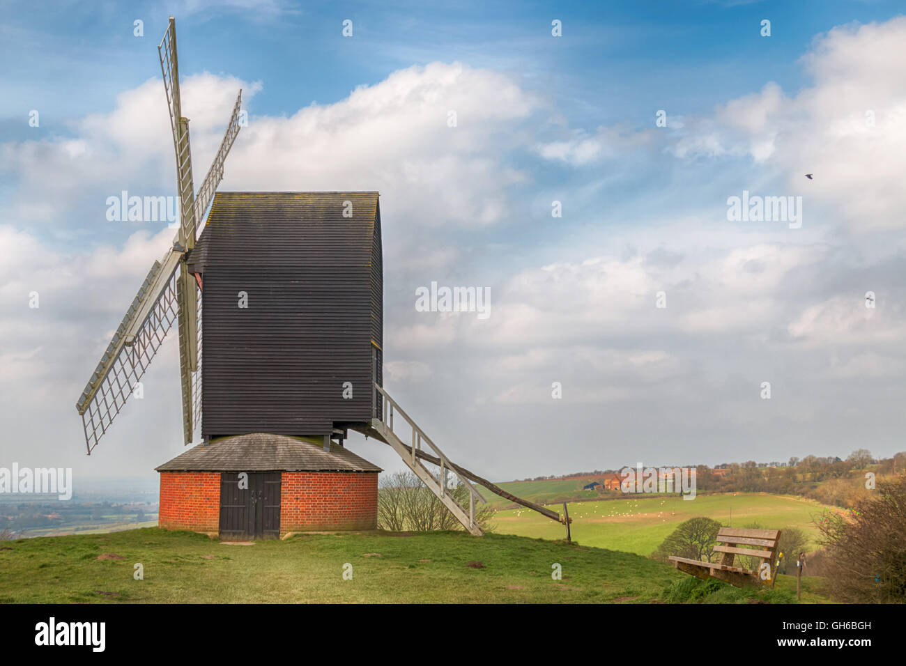 Side view of Brill windmill Stock Photo - Alamy