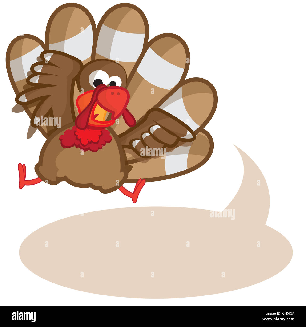 This file represents a turkey saying something in an empty balloon ...