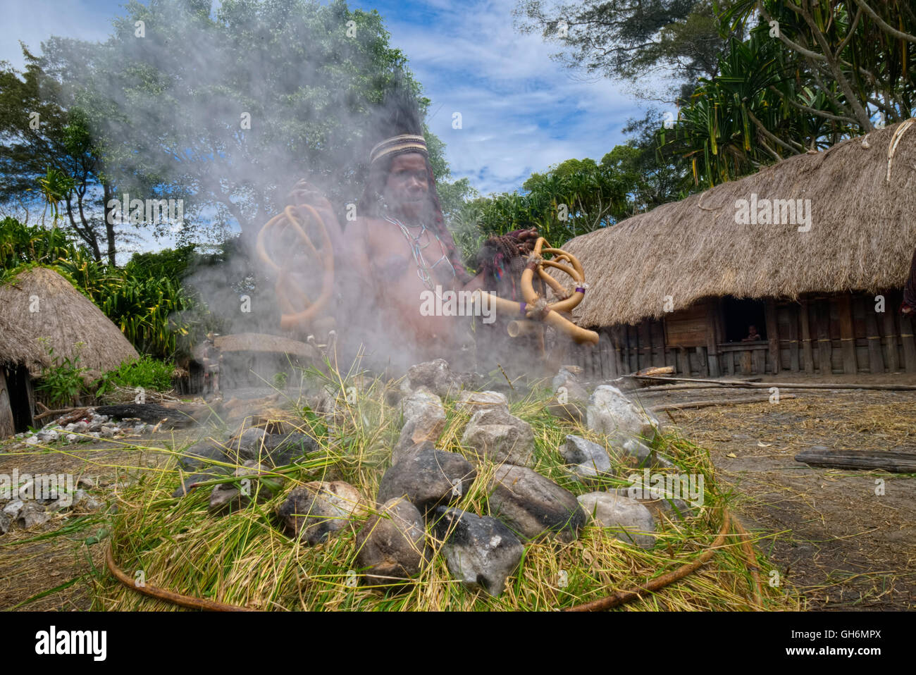 Complete stack of batu bakar Stock Photo - Alamy