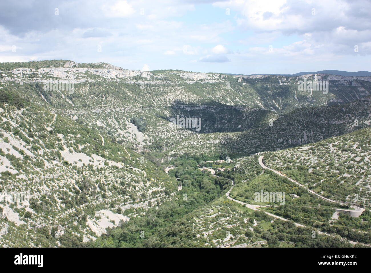 The Cirque de Navacelles, an incised meander, located towards the ...