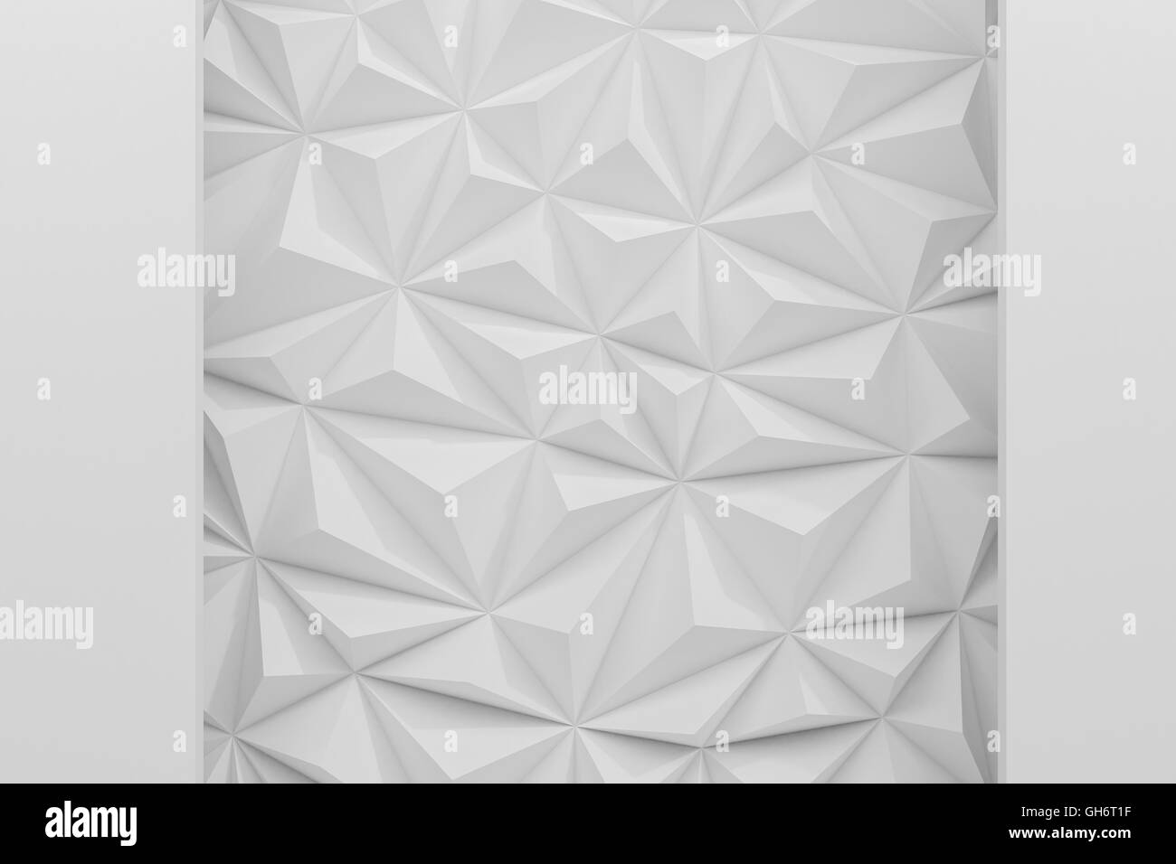 Abstract white low poly background with copy space 3d render Stock ...
