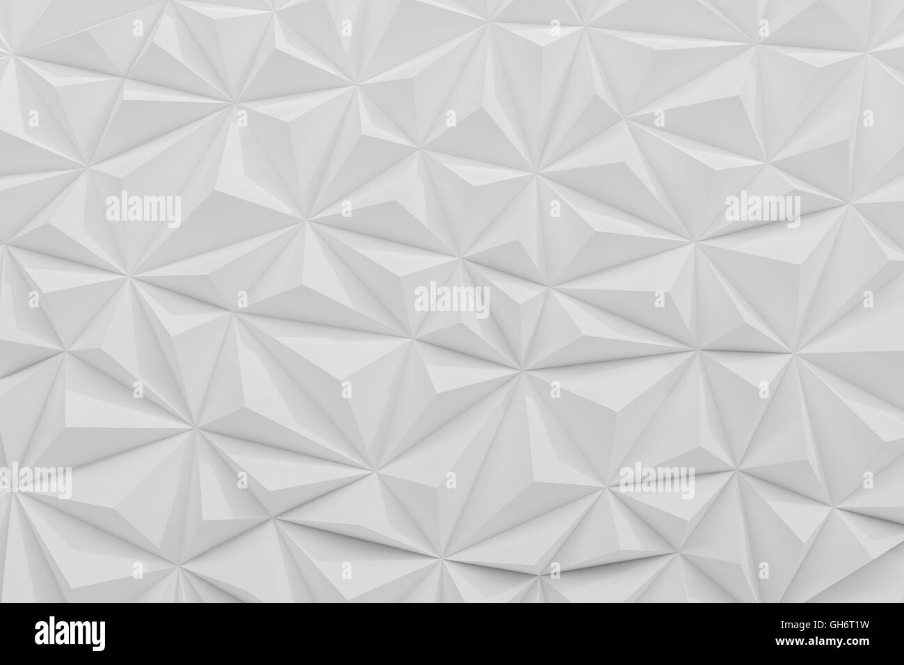 Abstract white low poly background with copy space 3d render Stock ...