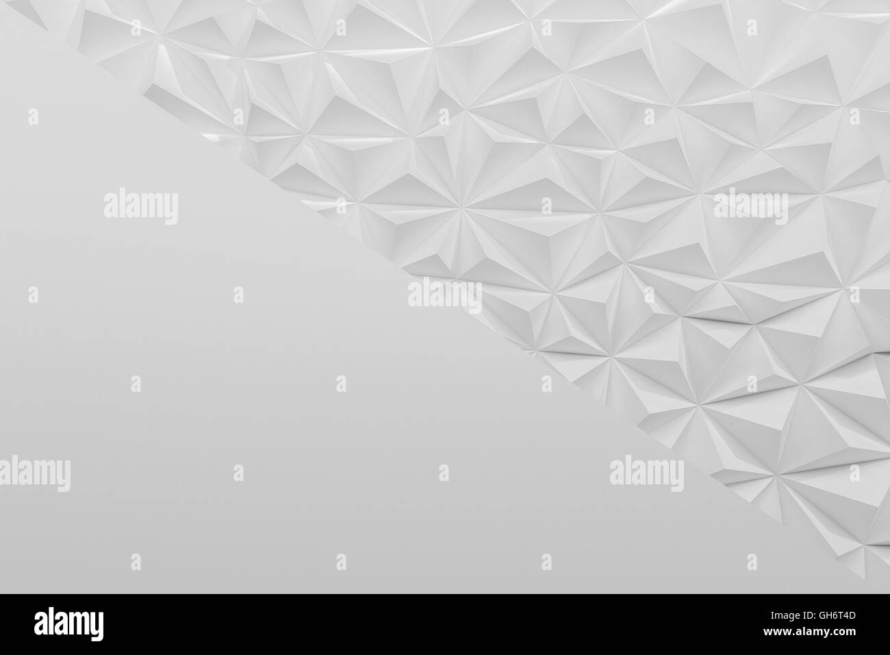 Abstract white low poly background with copy space 3d render Stock ...
