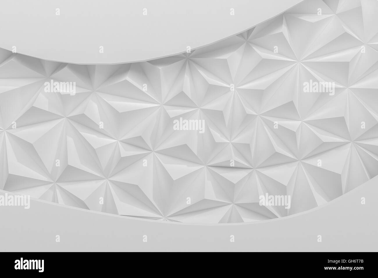 Abstract white low poly background with copy space 3d render Stock ...