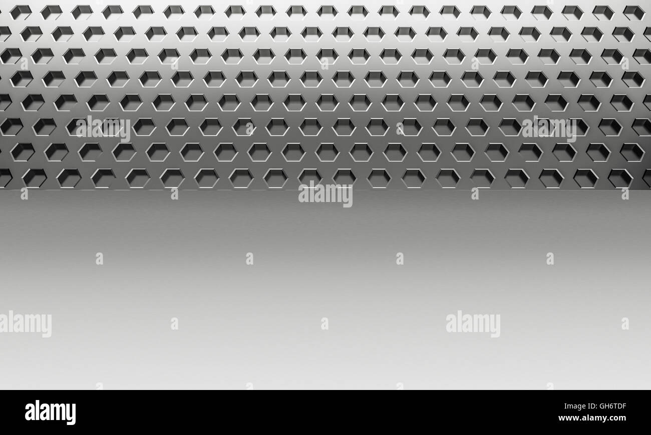 Metal abstract bee hive hextagon texture background with copy space 3d ...