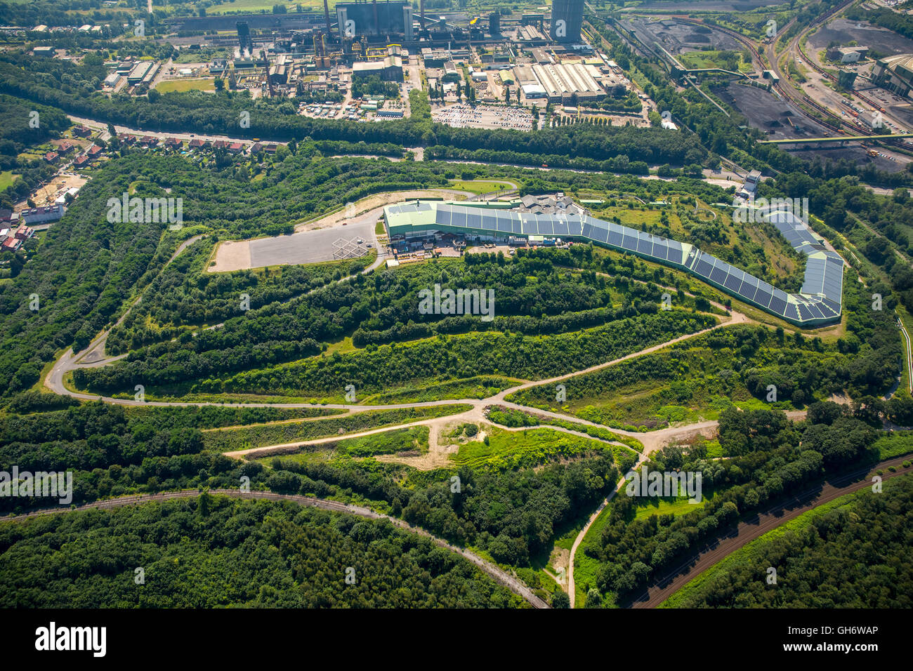 Aerial view, alpincenter Bottrop in the heap Prosper, Bottrop, Ruhr ...