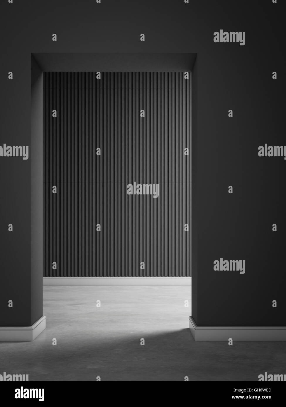 gray 3d wall interior room 3d rendering background Stock Photo - Alamy