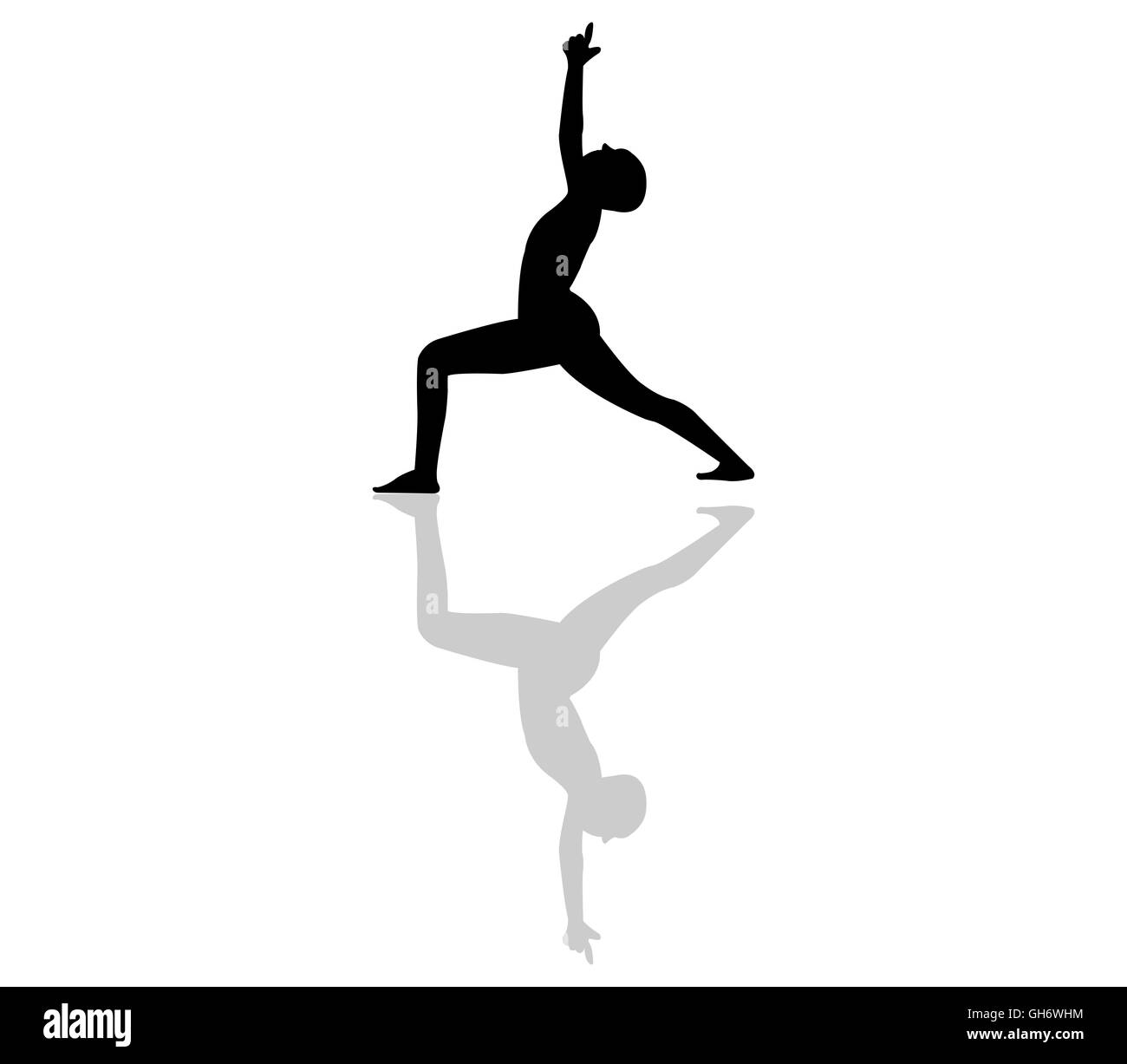 yoga silhouette positions Stock Photo - Alamy