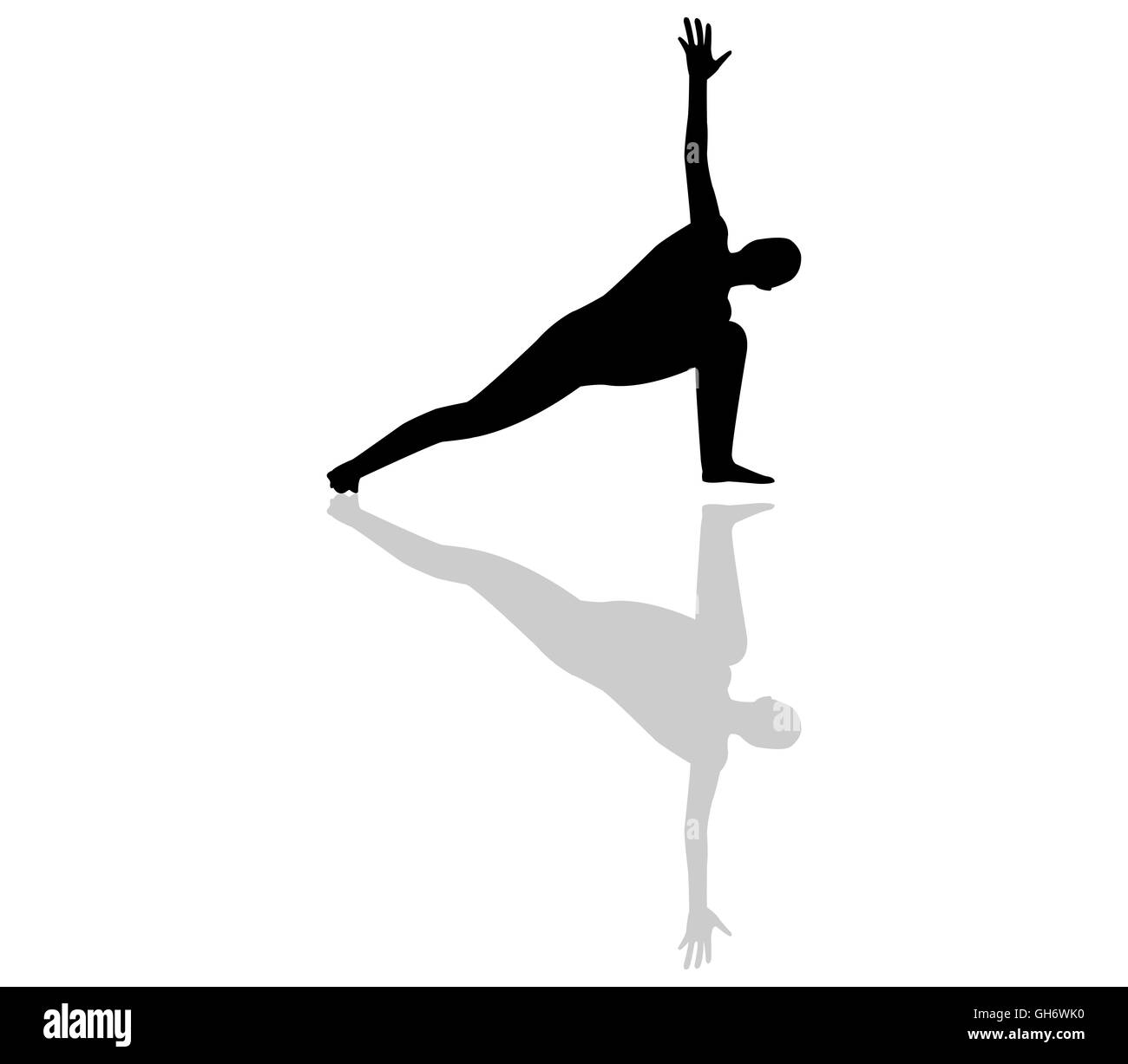 yoga silhouette positions Stock Photo - Alamy