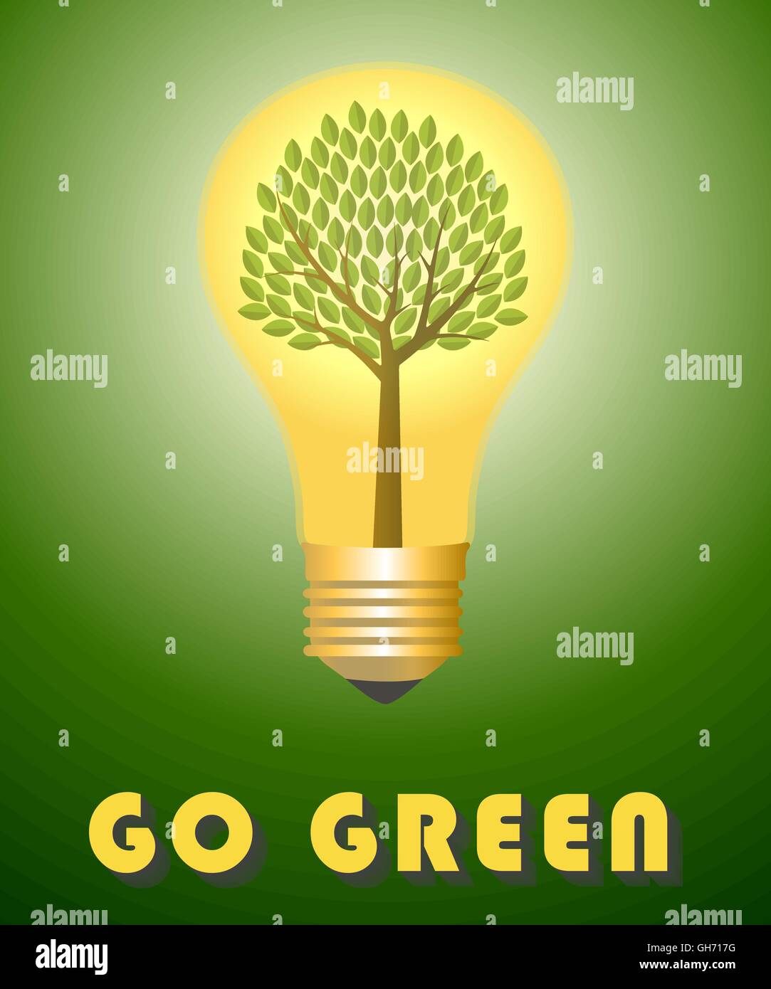 Go green concept. Vector illustration Stock Vector Image & Art - Alamy