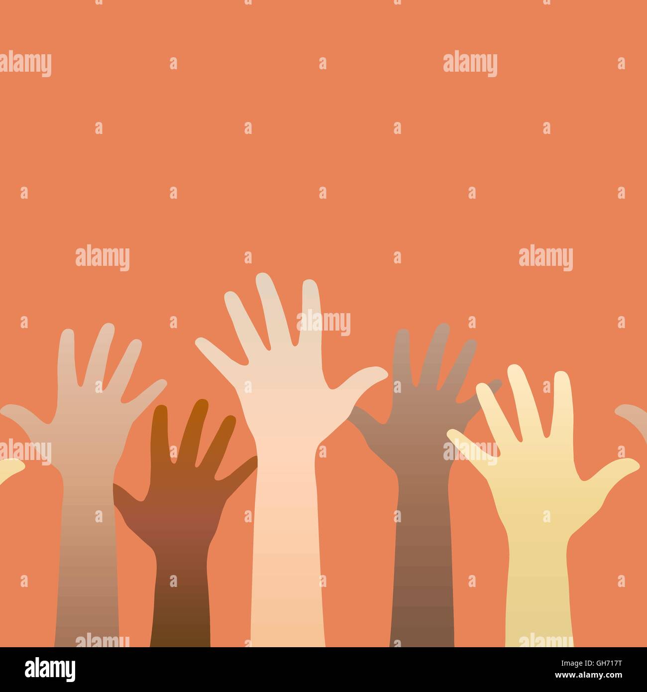 Racial equality hands art hi-res stock photography and images - Alamy