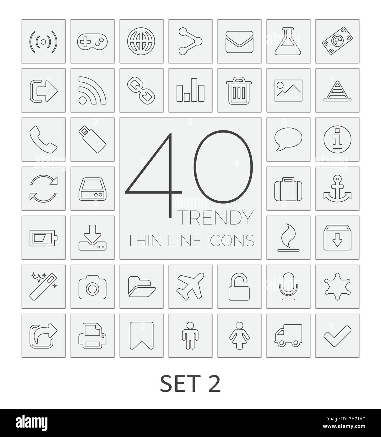 Outline folder icon vector hi-res stock photography and images - Alamy