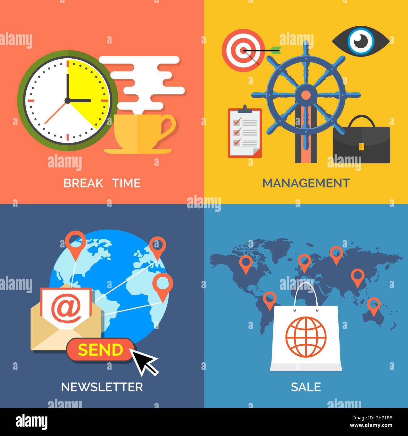 Sale concept flat design hi-res stock photography and images - Alamy