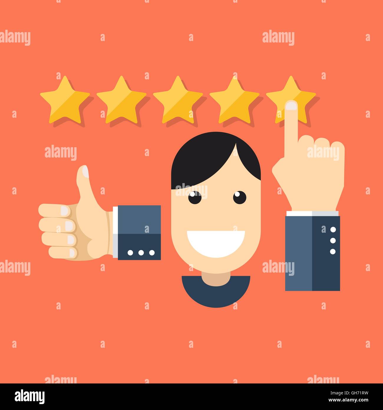 Happy customers Stock Vector Images - Alamy