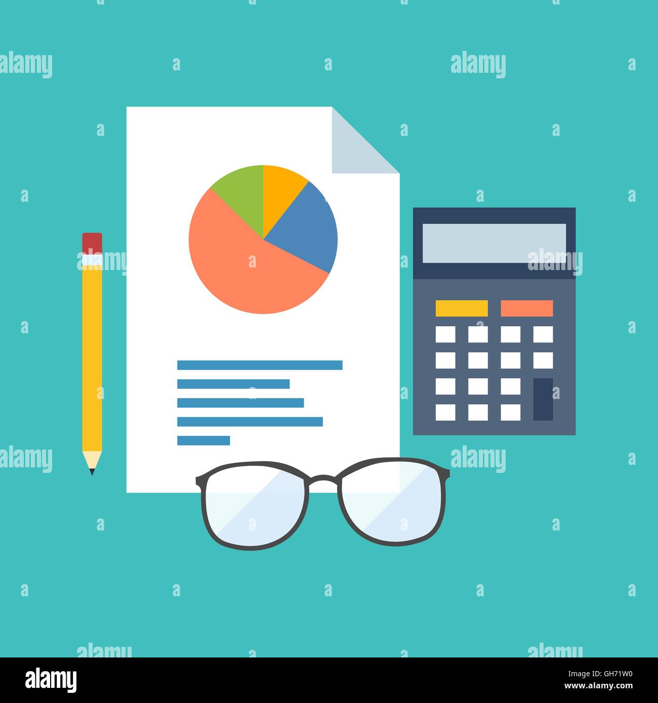 Bookkeeping illustration Stock Vector Images - Alamy