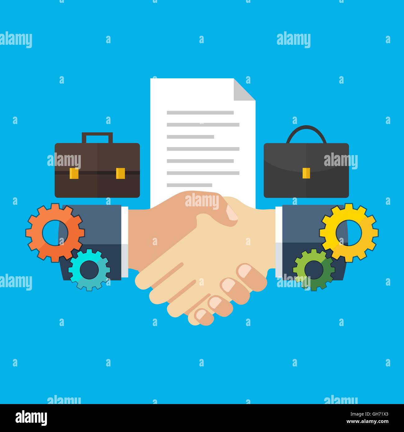 Partnership concept. Flat design stylish. Isolated on color background ... Partnership concept. Flat design stylish. Isolated on color background ...