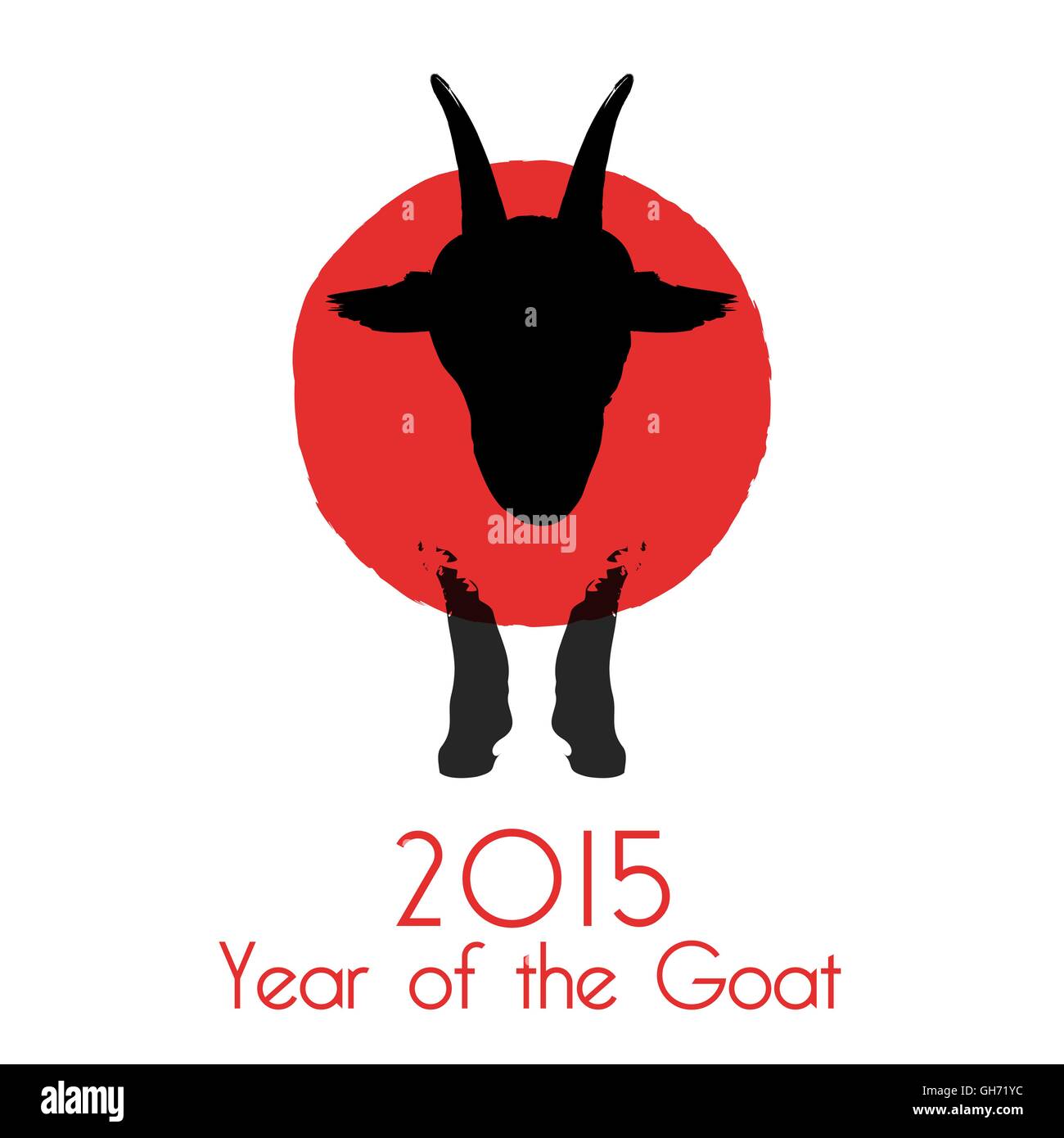 2015 year goat china chinese card hi-res stock photography and images ...
