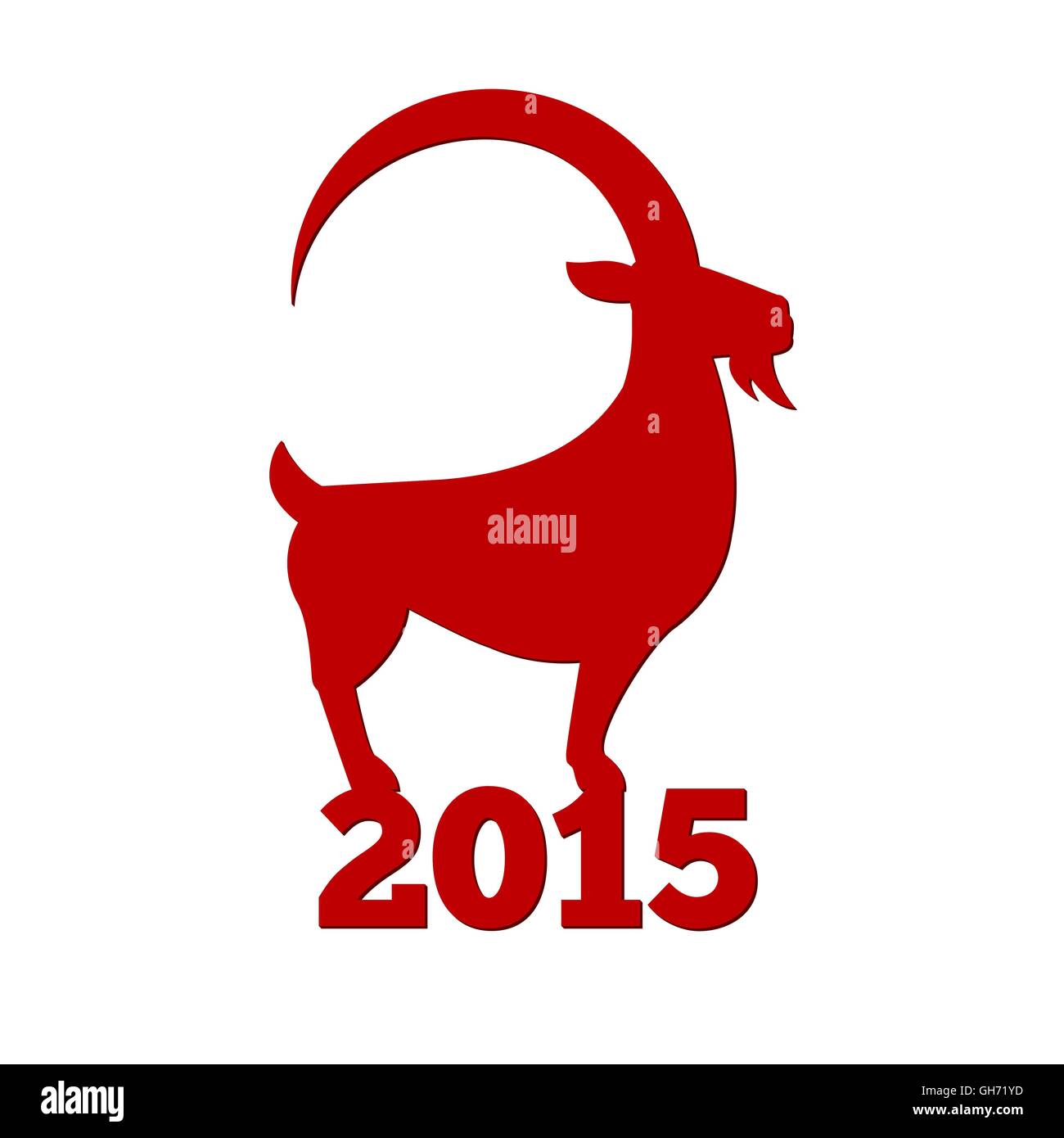 2015 year goat china chinese card hi-res stock photography and images ...