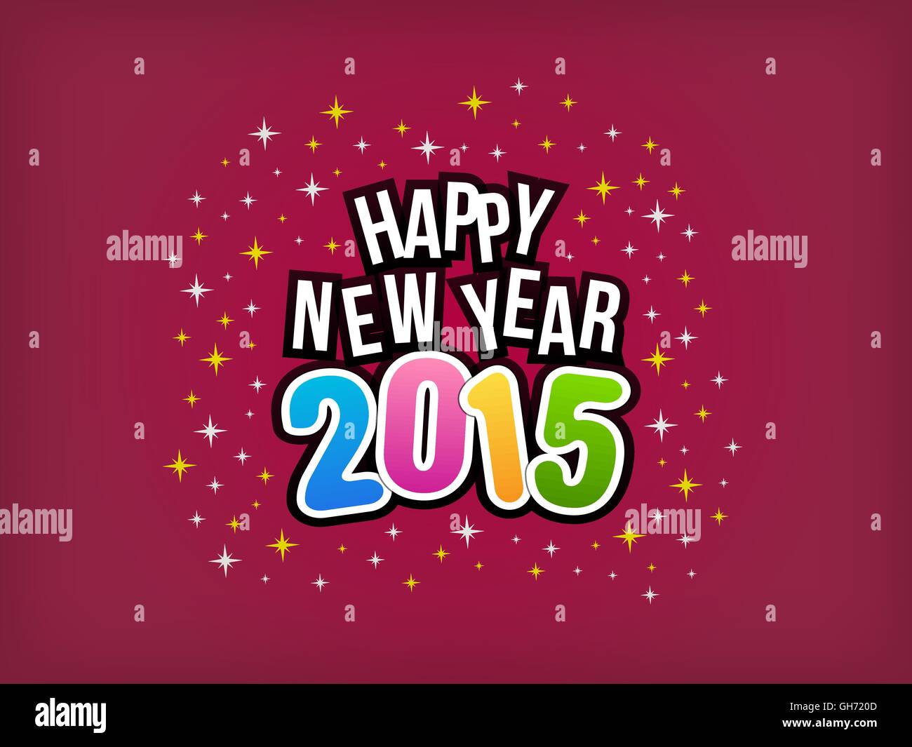 2015 Happy New Year colorful background. Vector illustration Stock ...