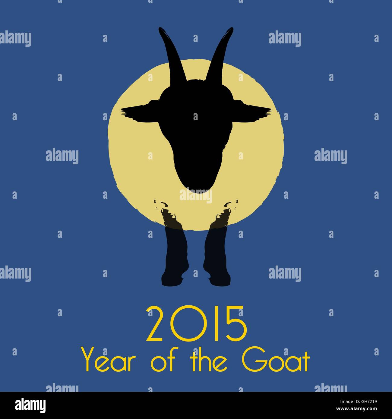 2015 year goat china chinese card hi-res stock photography and images ...