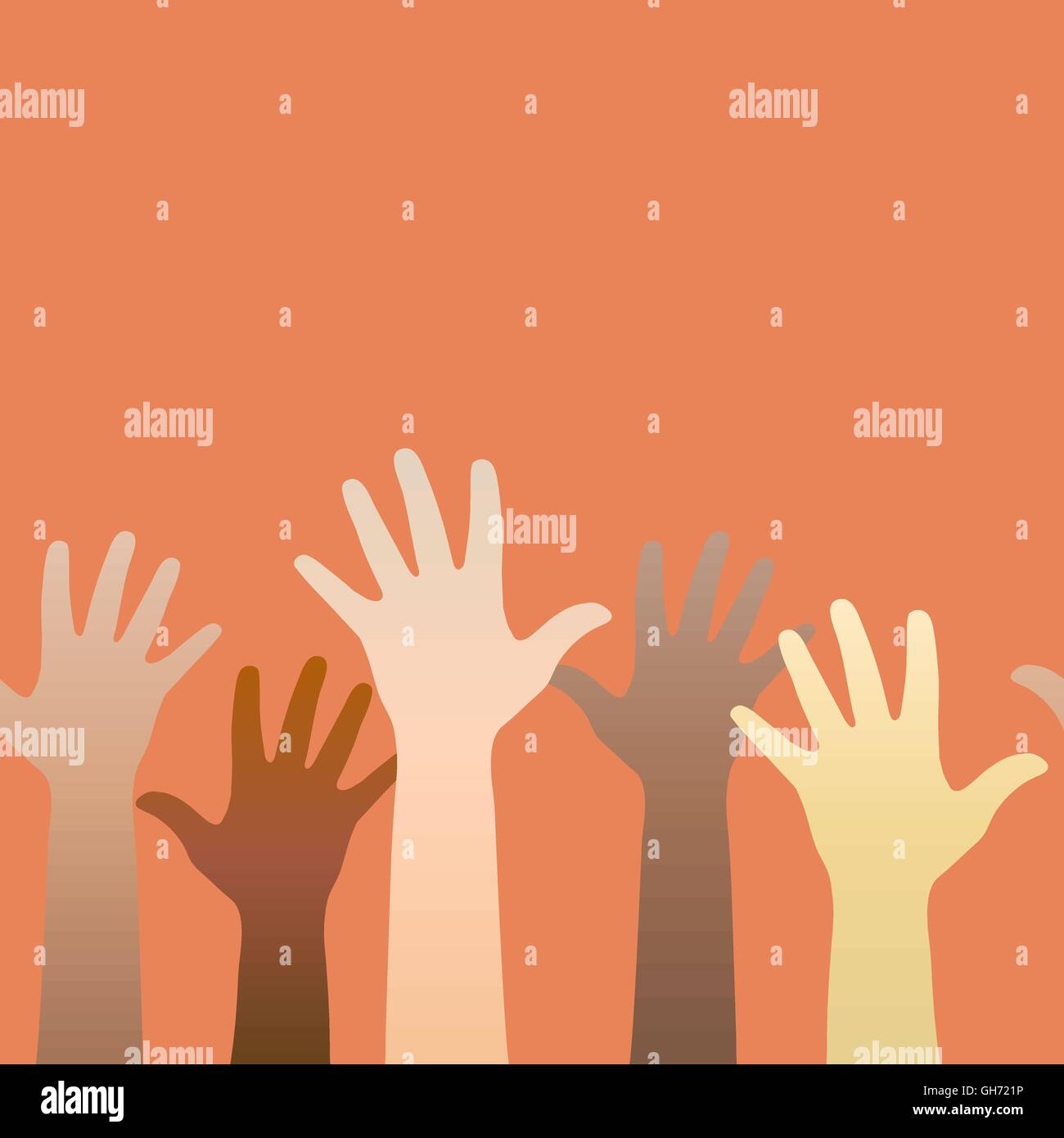 Racial equality hands art hi-res stock photography and images - Alamy