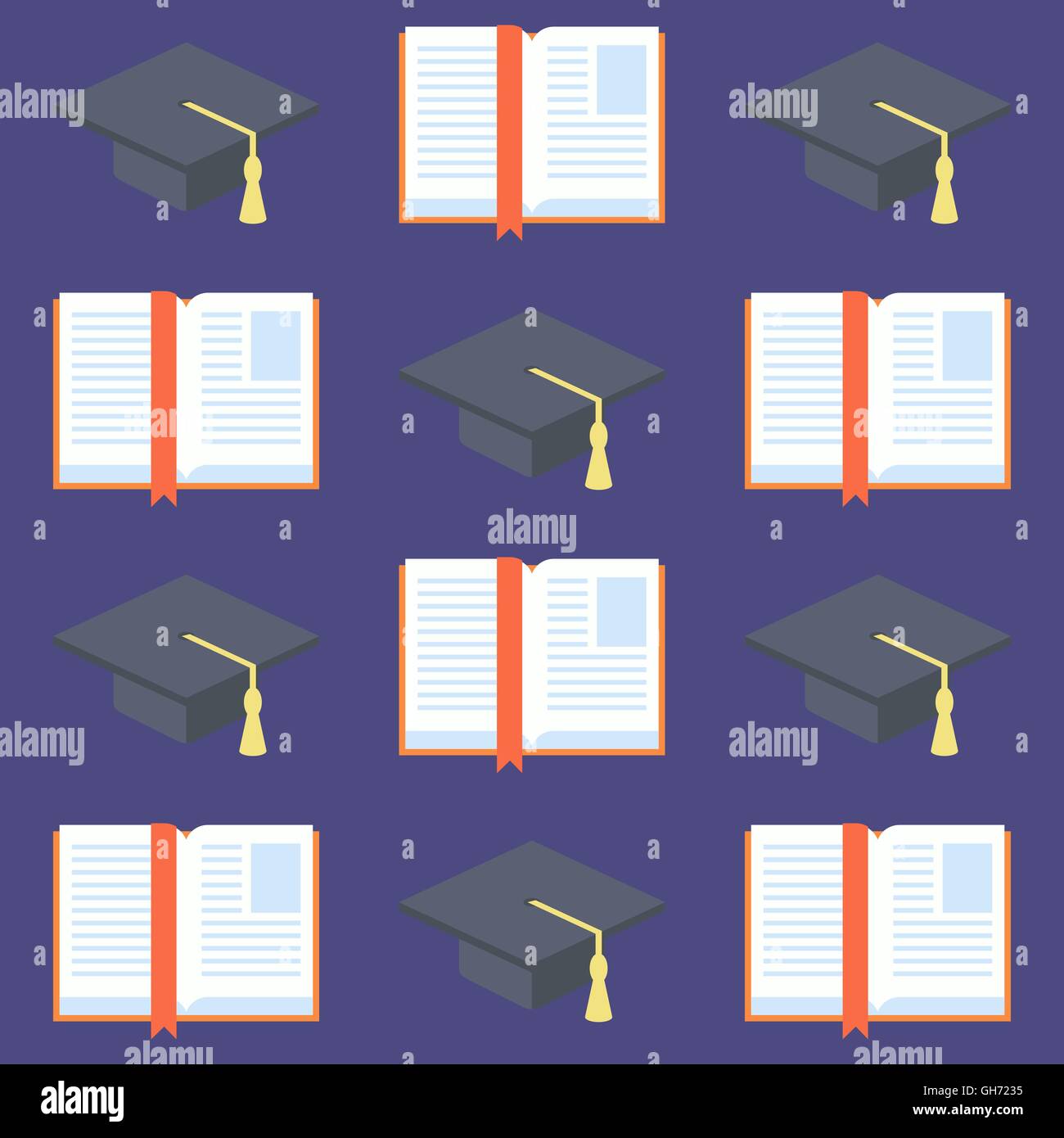 Seamless blue wallpaper symbols design Stock Vector Images - Alamy